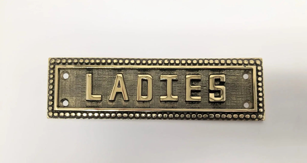 LADIES Restroom Metal Door Sign - Trade Diversified